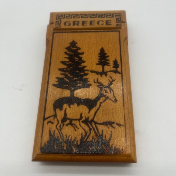 None | Accents | Vintage Greece Wooden Souvenir Notepad | Poshmark